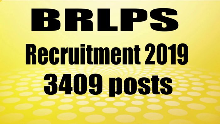 BRLPS Recruitment 2019 Apply Online